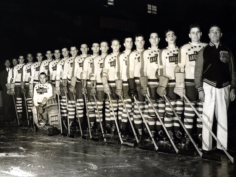 1930's NHL New York Americans Team Photo Black & White 8 X 10 Photo ...