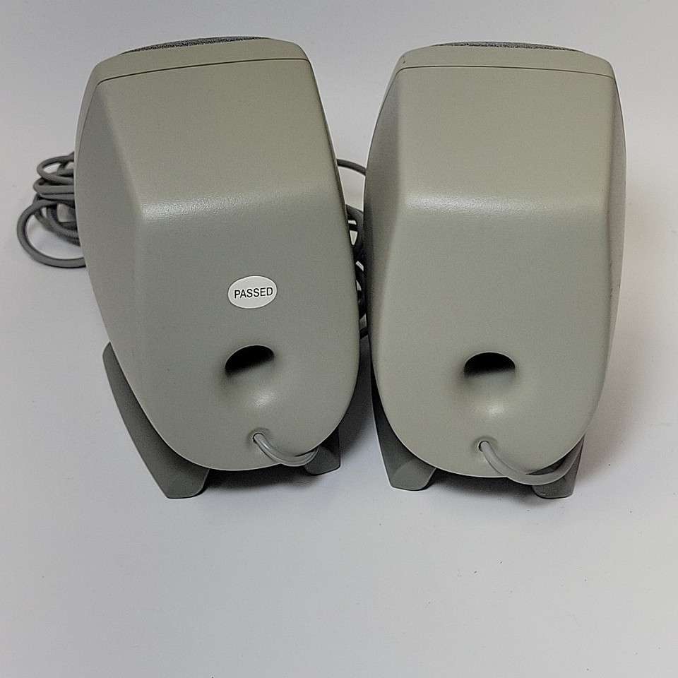 Vintage Polk Audio Speakers Computer PC Wired Left Right Set Desktop ...