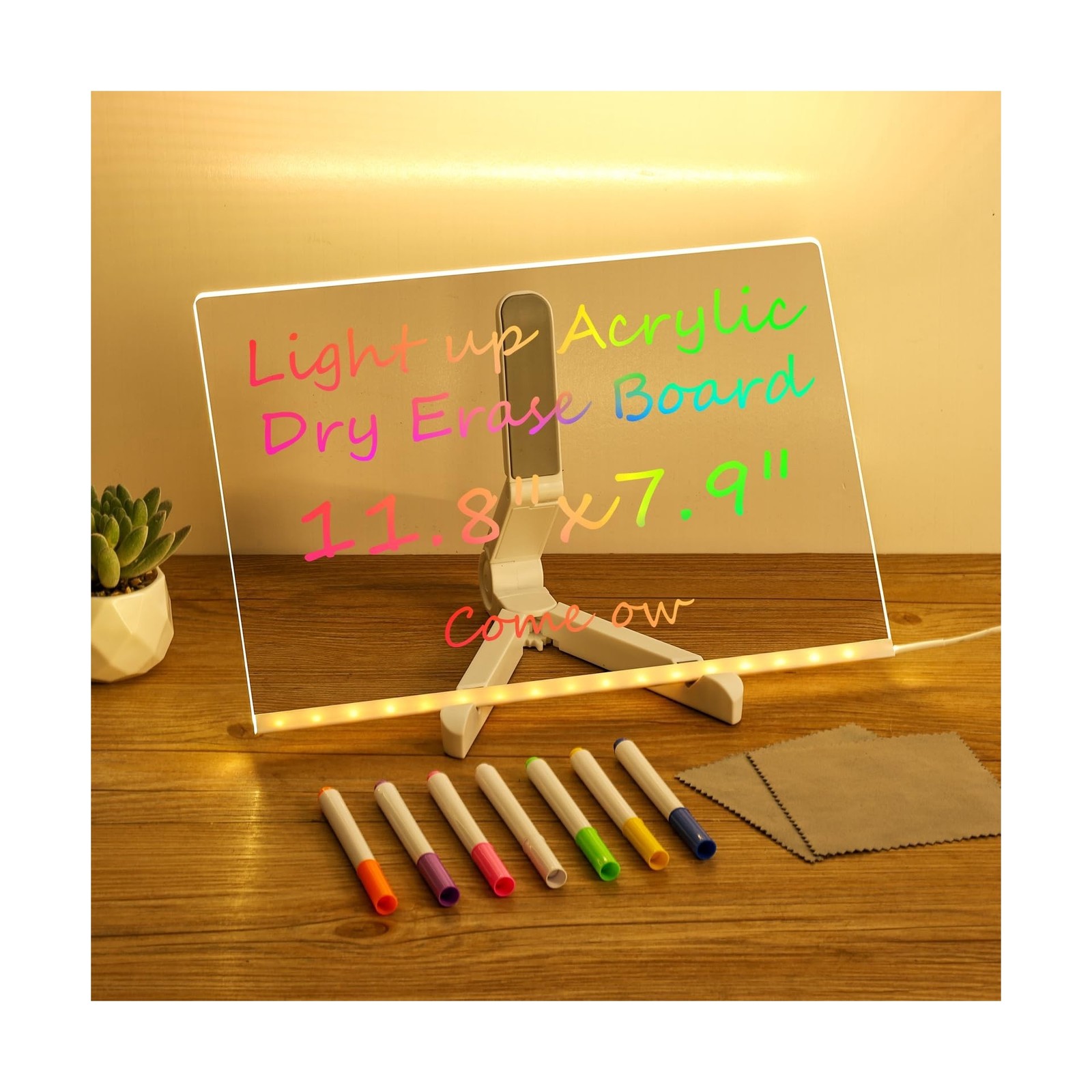 LED Note Board with 7 Colors, 12"x8" Lumiboard Led Drawing Board fo ...