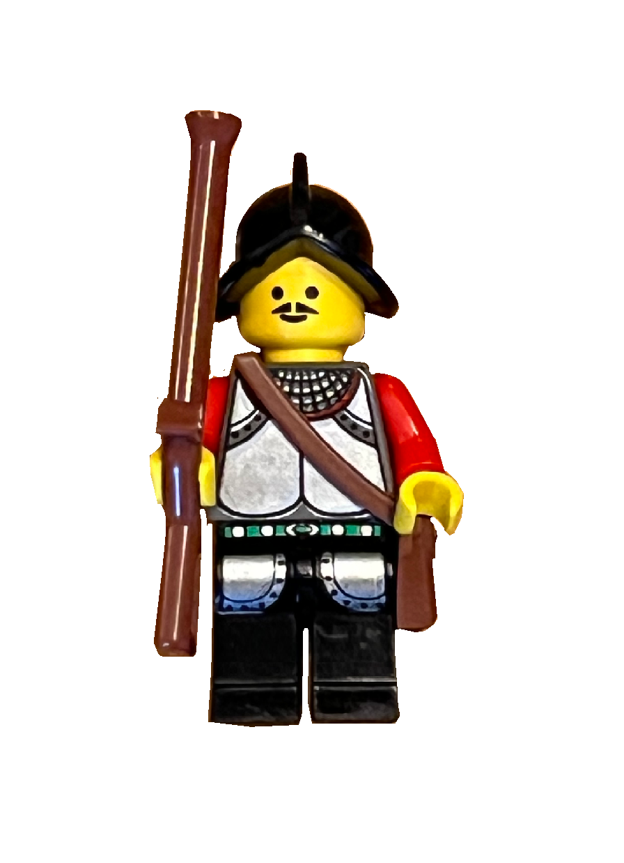 LEGO Conquistador Mini-figure Minifigure - With Satchel And Musket Body ...