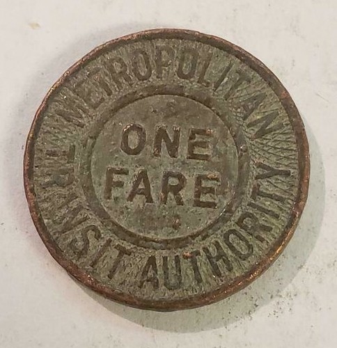 METROPOLITAN TRANSIT TOKEN, ONE FARE L934 | eBay