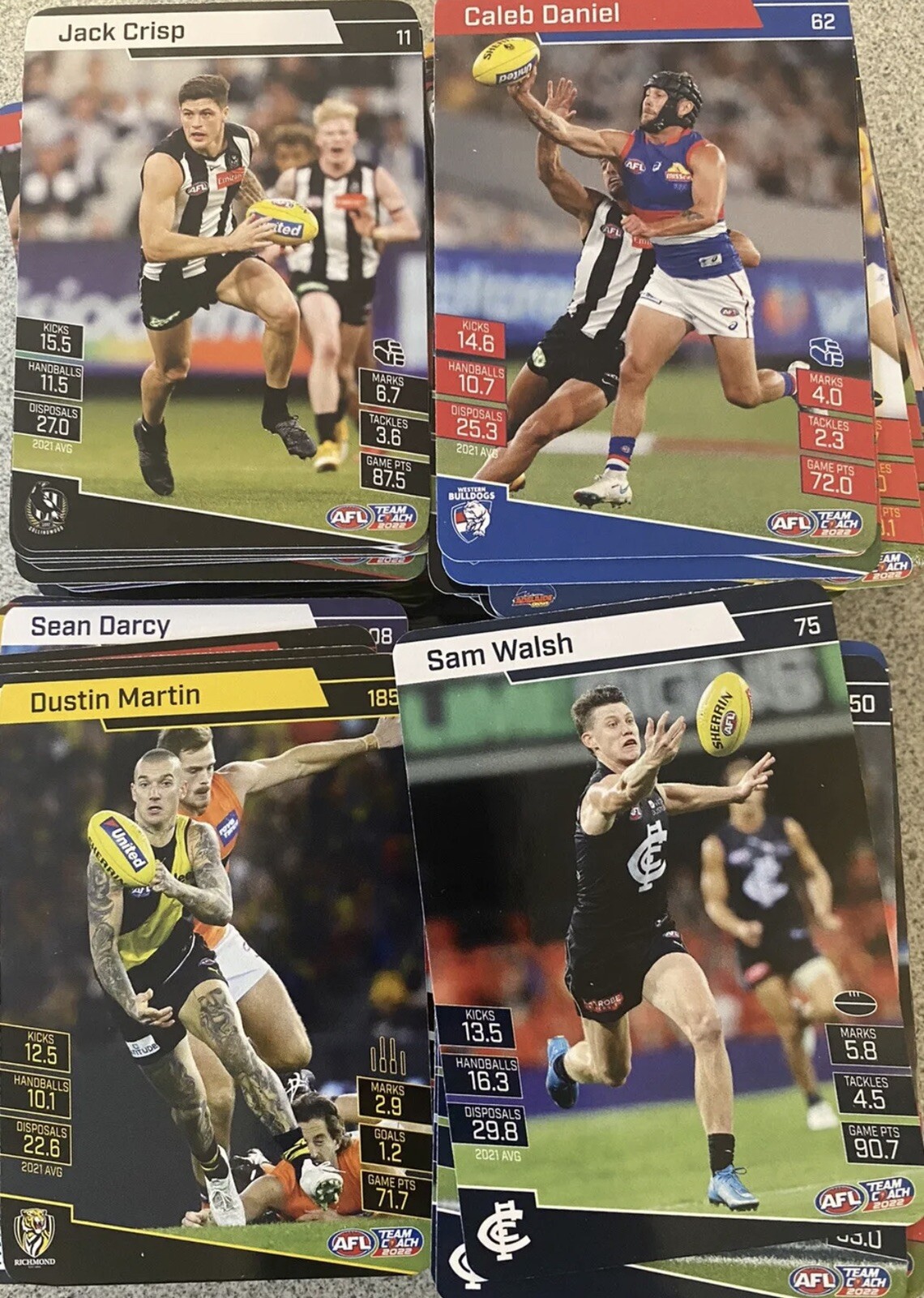 2022 AFL TEAMCOACH FULL COMMON BASE SET INCLUDES AFLW TRADING CARDS 248 ...
