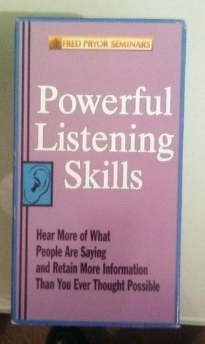 fred pryor seminars POWERFUL LISTENING SKILLS VHS VIDEOTAPE 3 tape set ...