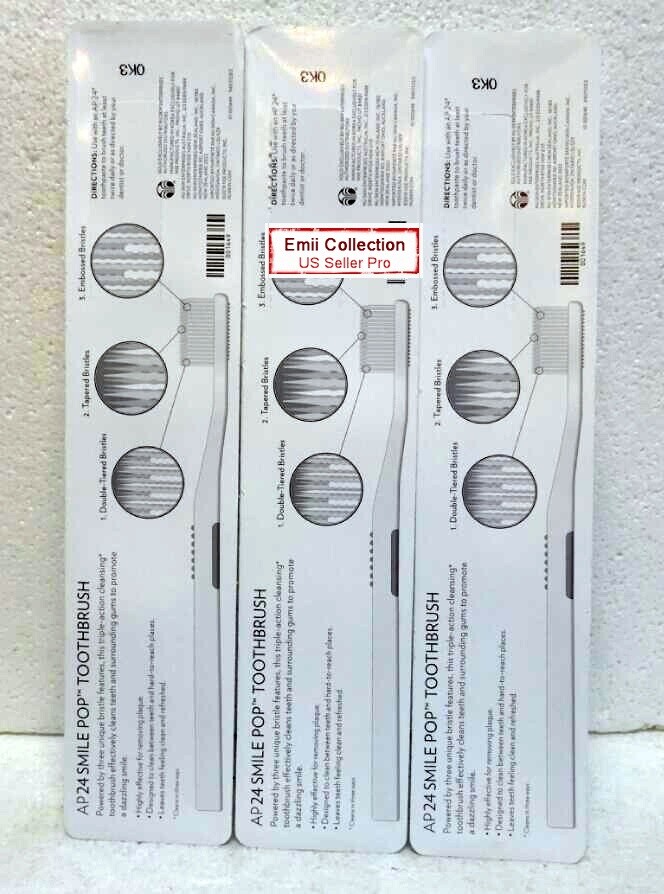 Nu Skin Nuskin Ap-24 Smile Pop Toothbrush Tooth Brush (3 PACK) New ...