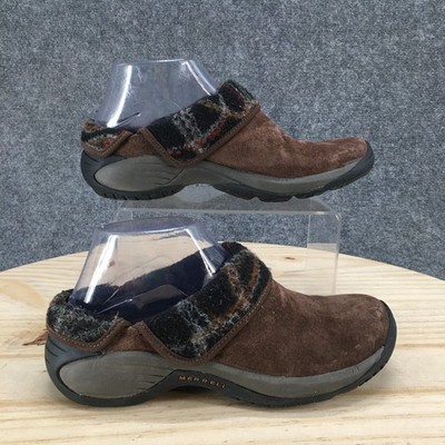 Merrell Shoes Womens 7 Bracken Clogs Brown Slip On Closed Toe Casual ...