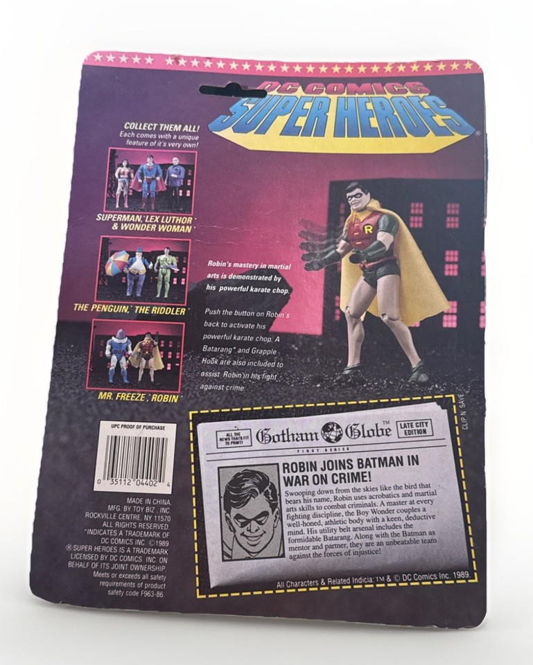 DC Comics Super Heroes Robin Karate Chop ToyBiz (1989) SEALED Action ...