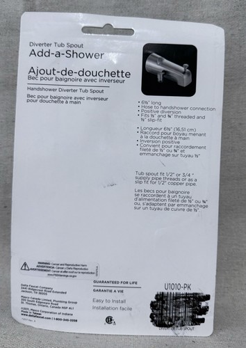 Delta U1010-PK 6-11/16" Diverter Wall Mounted Tub Spout - Chrome | eBay