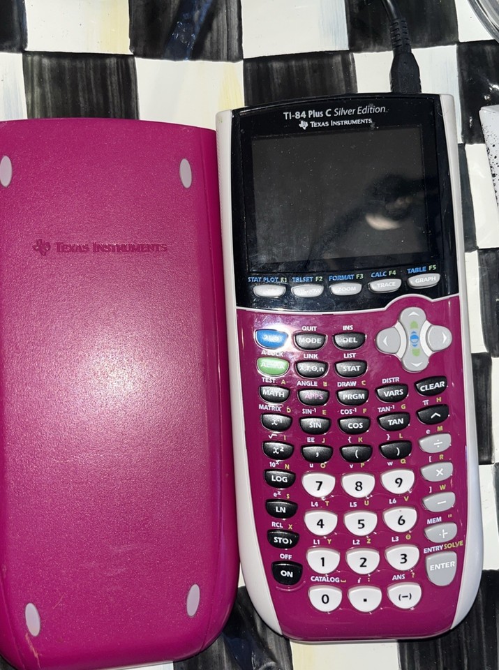 Texas Instruments TI-84 Plus C Silver Edition Pink Graphing Calculator ...