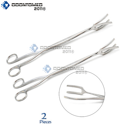Three Prong Sterilizer Forceps 8" Surgical Ob/Gyno (2 Pcs) Stainless ...