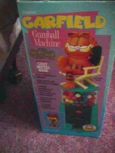 VTG Garfield The Cat Cartoon in Movie Director's Chair Gumball Machine ...
