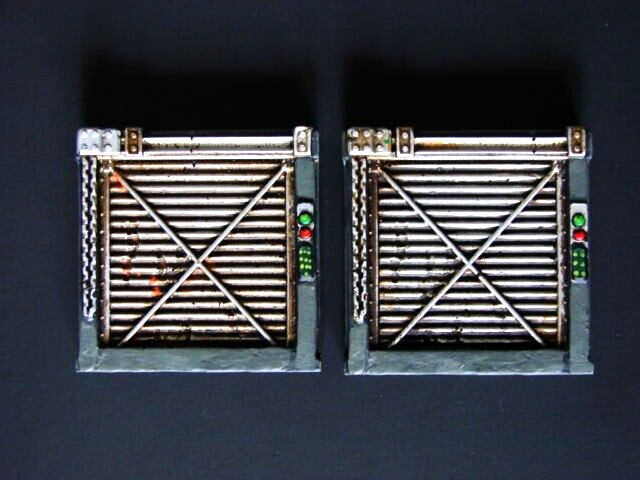 2 Pro Painted Industrial Doors Zombie/ Post Apocalyptic Scatter Terrain ...