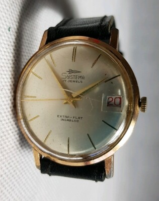 Rare Vintage Systema 17 Jewels Extra Flat Incabloc Swiss Made Watch | eBay