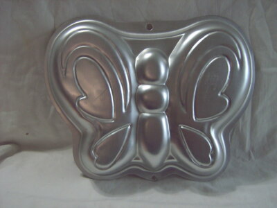 WILTON BUTTERFLY NOVELTY ALUMINUM CAKE PAN Garden Party Girls Flowers ...