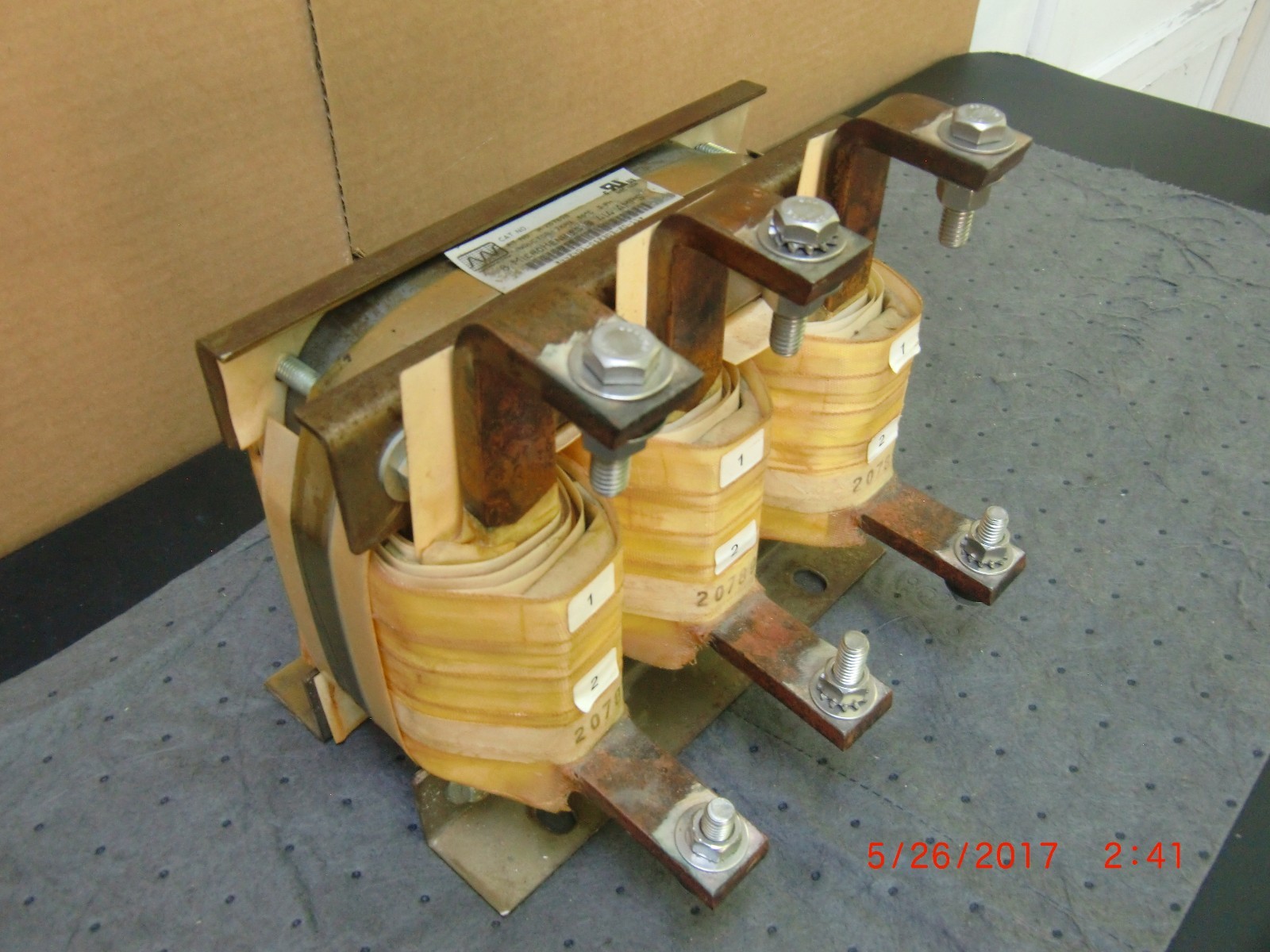 MARELCO POWER SYSTEMS INC 3-PHASE LINE REACTOR, 8UH, 414A, 600VAC. P/N ...