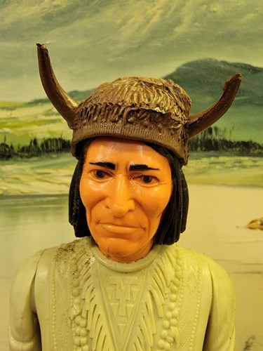 Original Marx Johnny West Series Chief Cherokee Buffalo Horn Head Dress ...