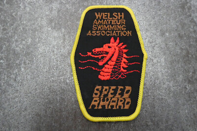 Welsh Speed Award Swimming Sport Woven Cloth Patch Badge (L25S) | eBay UK