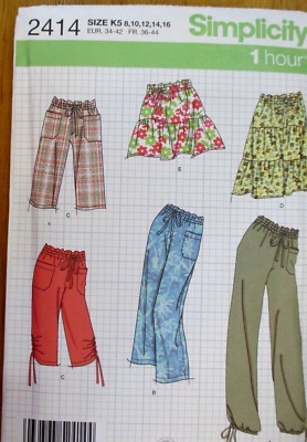 Simplicity Sewing Pattern no. 2414 ladies skirt & pants sizes 8-14 ...