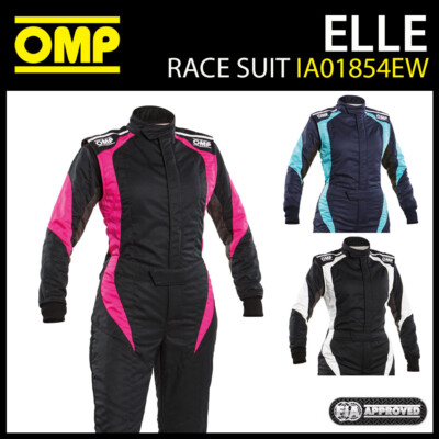 OMP First Elle Ladies Race Suit Womens Female Girls Sizing FIA 8856-2018 Spec | eBay