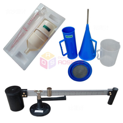 Portable Mud Hydrometer Viscometer Testing Kit 3-Piece Slurry Test Kit ...