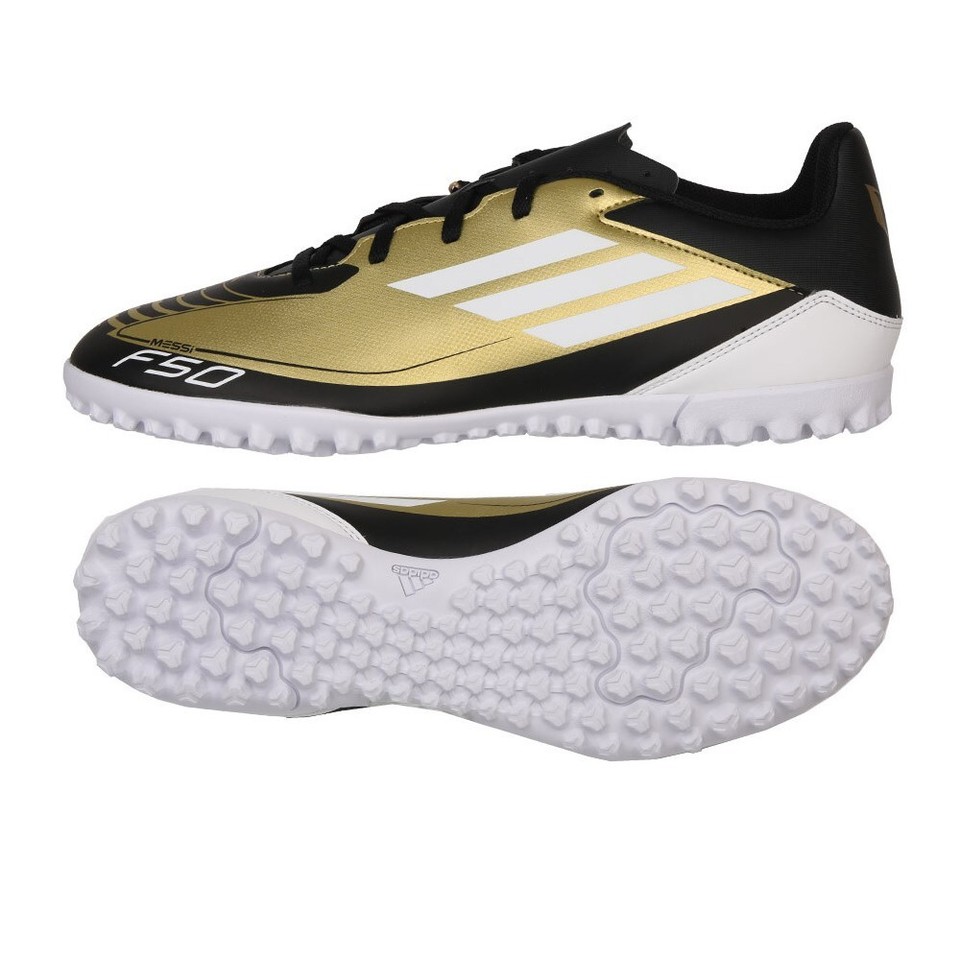 Shoes Men Adidas F50 Club Messi IG9330 Golden-Black | eBay