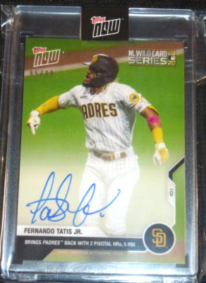 2020 TOPPS NOW FERNANDO TATIS JR #353 NL WILD CARD AUTO SIGNED ...