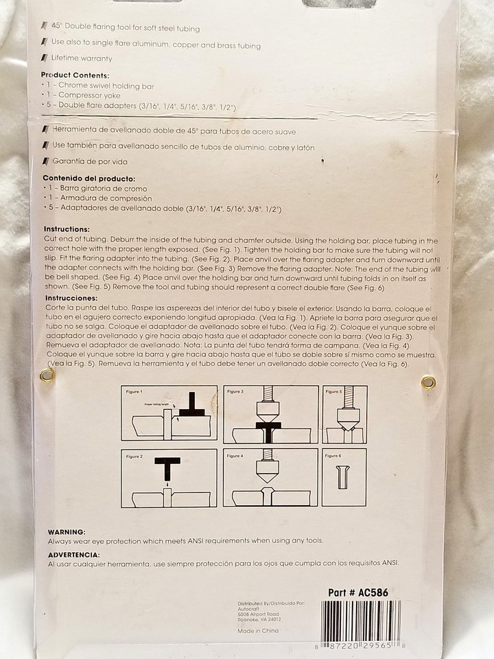AUTOCRAFT DOUBLE FLARING TOOL SET - NIB | eBay