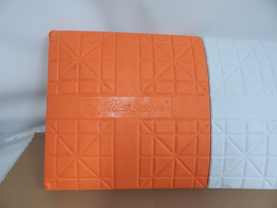 Macgregor Heavy Duty Double First Base 1st Bag Plate Orange White 30" X ...
