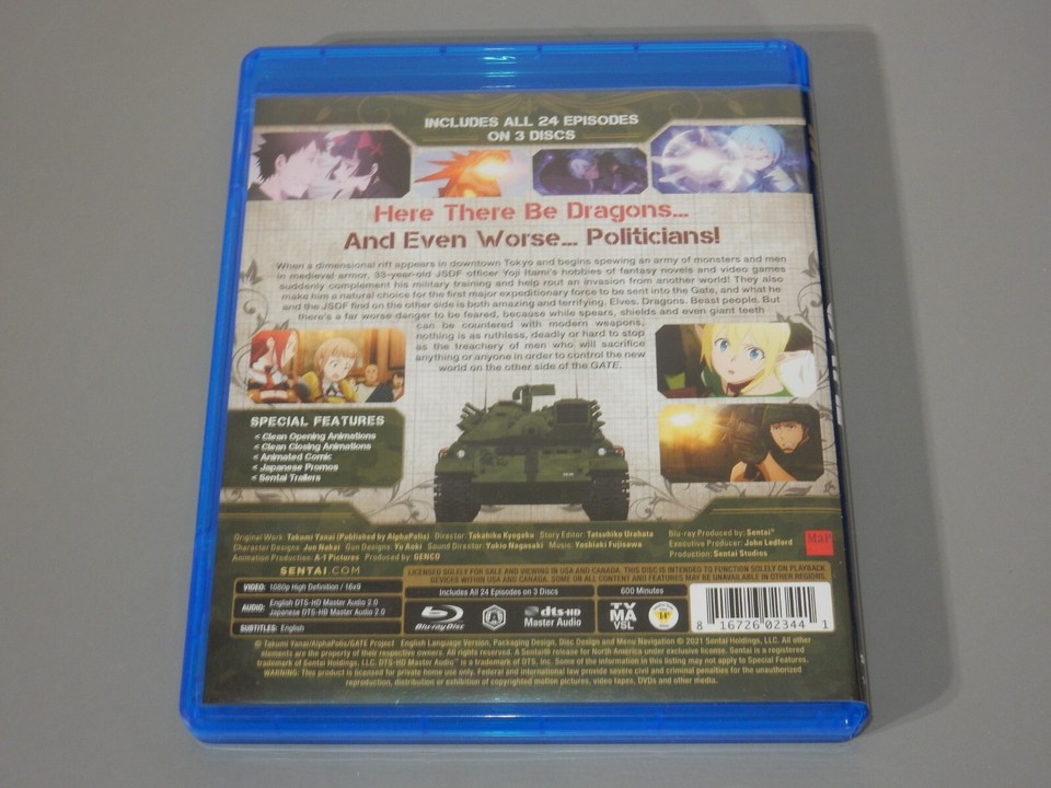 ***GATE*** THE COMPLETE COLLECTION ANIME SENTAI FILMWORKS RARE BLU-RAY ...