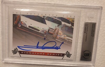 MARIO ANDRETTI Signature Card AUTO BAS Beckett Authentic Signed ...