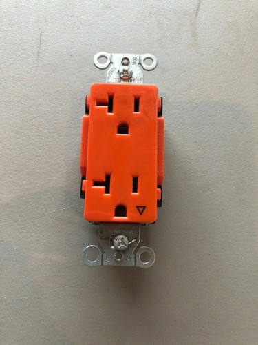 Hubbell IG20DR Duplex Receptacle Orange 20A 125V B335 | eBay