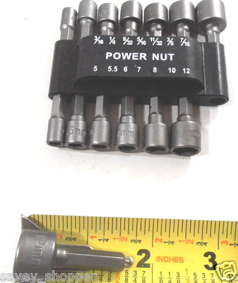 Nut Driver 14PC Set BLACK CASE Dual Metric & Standard SAE 1/4" Shank | eBay