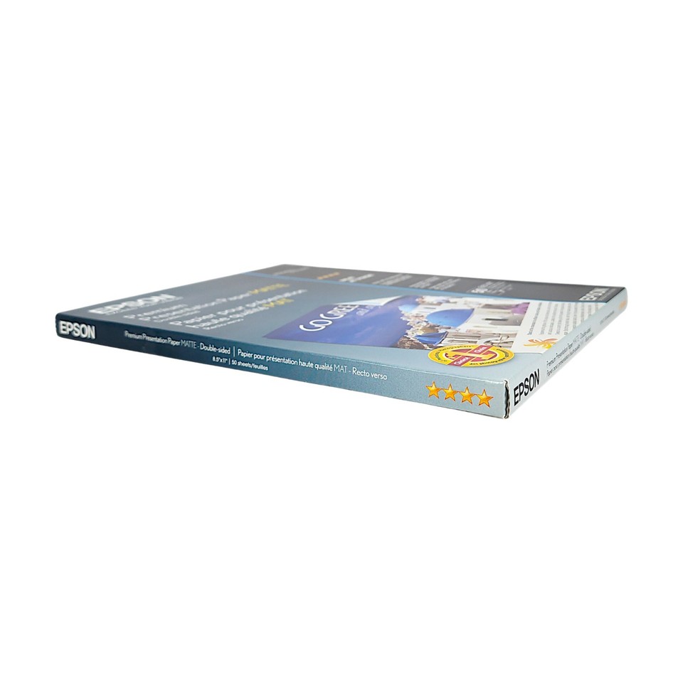 Epson Premium Presentation Paper (MATTE, 8.5x11 inches, double-sided ...