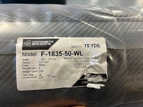 Carbon Fiber 2x2 Twill 3K 50in 6oz/203gsm Toray T300 with Web-Lock ...