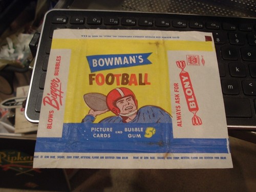 1955 Bowman Gum Football Card Wax Wrapper Five Cents TOUGH | eBay