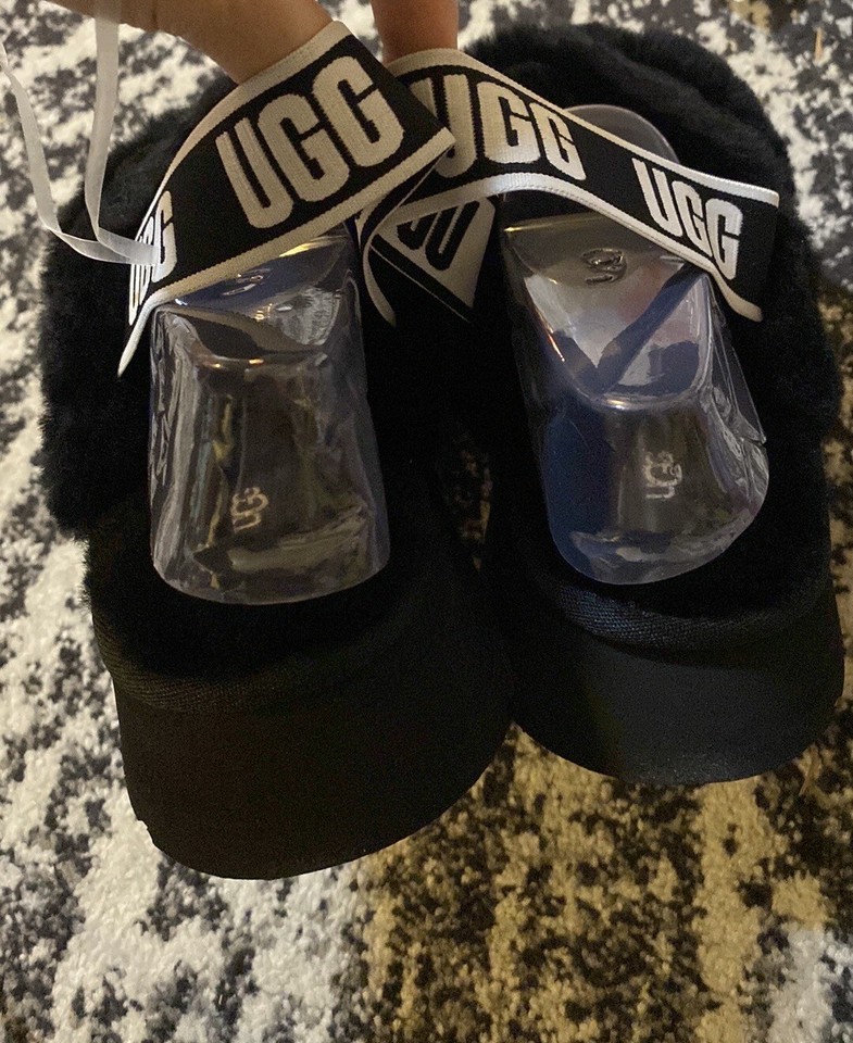 UGG Disco Cross Genuine Shearling Slide Slipper size US 9 | eBay