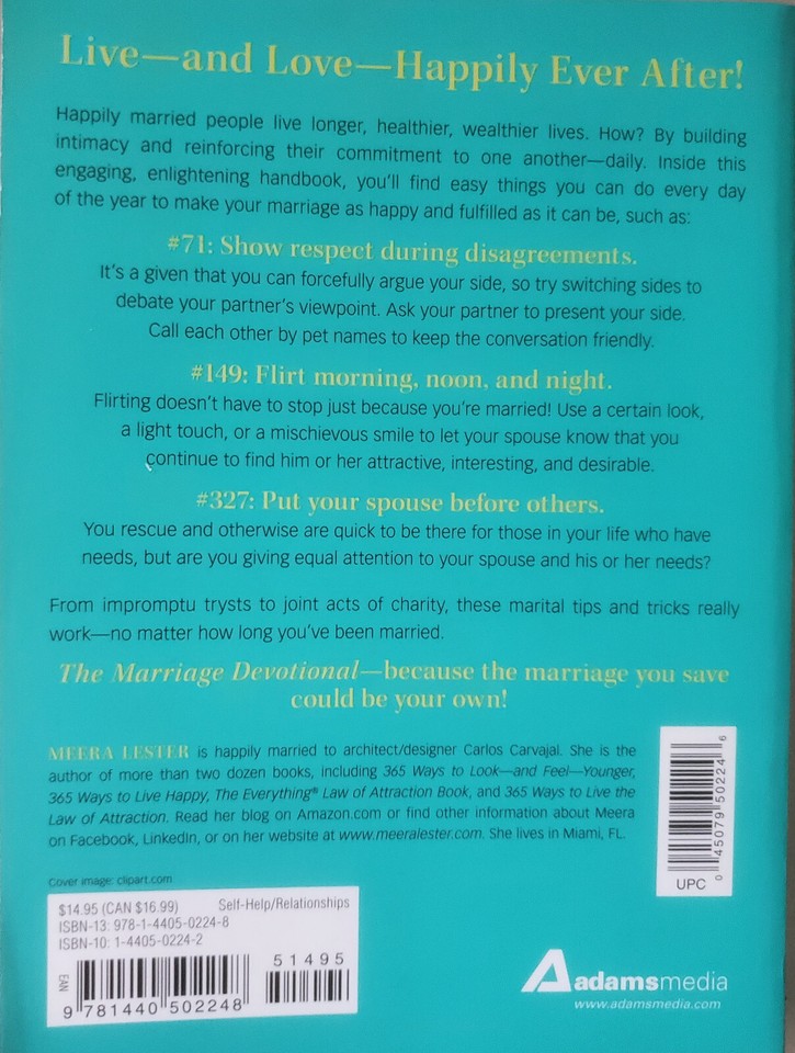 The Marriage Devotional : 365 Simple Ways to Celebrate Your Love by ...