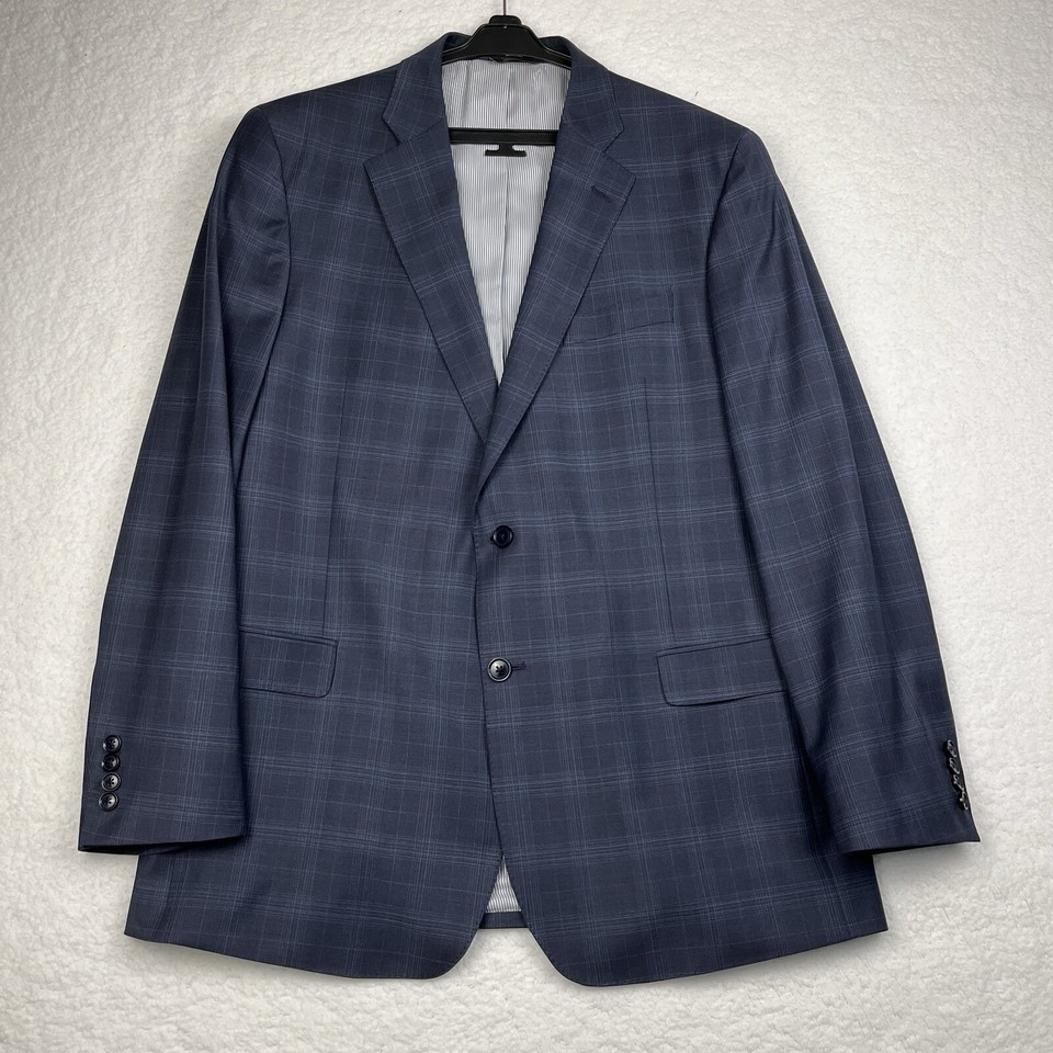 Brooks Brothers 346 Explorer Fitzgerald Fit Blue Plaid Suit 44R Pants ...
