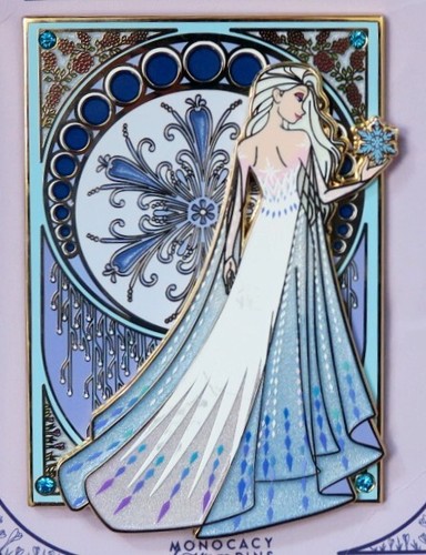 DISNEY FANTASY PIN ELSA A GILDED YEAR LE 60 JUMBO MONOCACY BOTTOM PINS ...