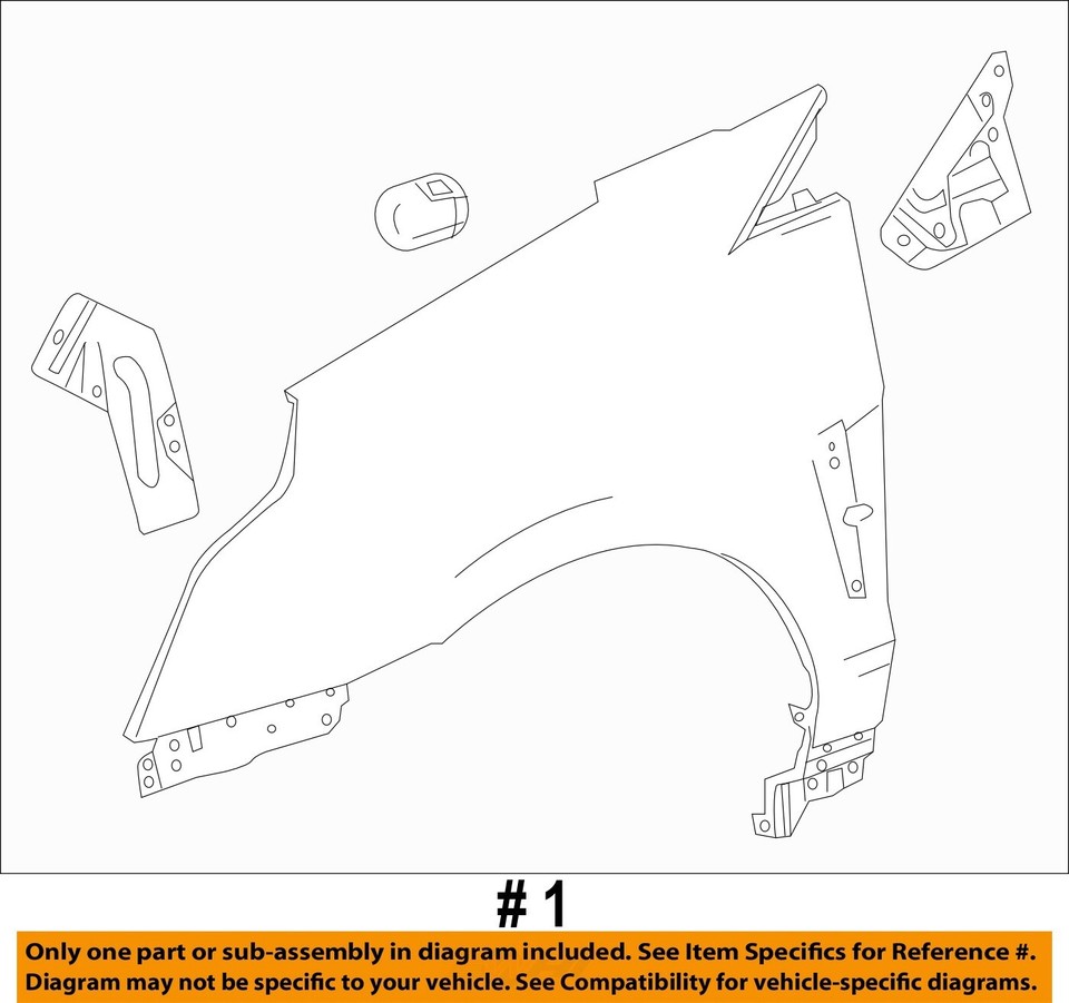 GM OEM 10-16 SRX Fender Fender Components-Fender 22860722 | eBay