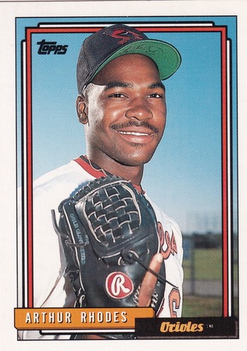 1992 Topps #771 Arthur Rhodes MLB Baltimore Orioles + (Yes 3 Free ...