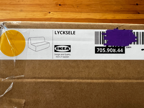 Ikea LYCKSELE ONLY Cover for sleeper sofa, Vansbro yellow 705.908.44 ...