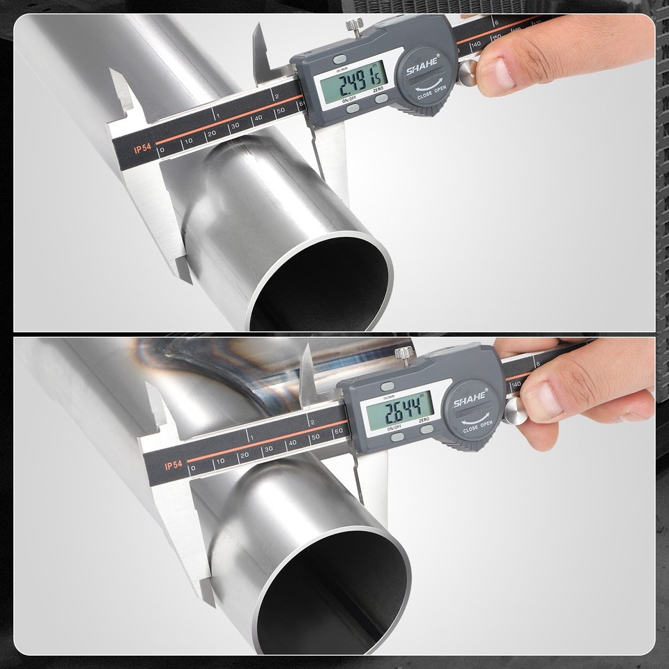 2.5" OD Universal Dual Exhaust H-Pipe Balance Tube Tubing Mild Steel ...