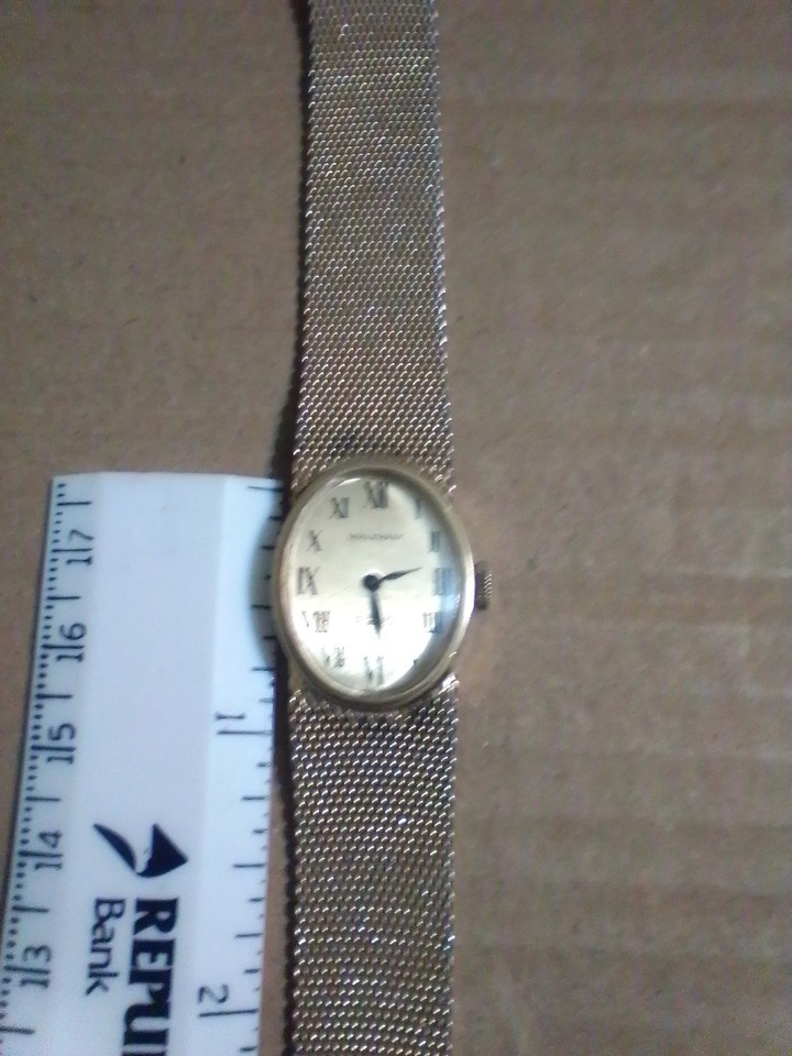 Vintage Women Gold Tone Waltham Wind-Up Wrist Watch SWISS-USED-Working ...