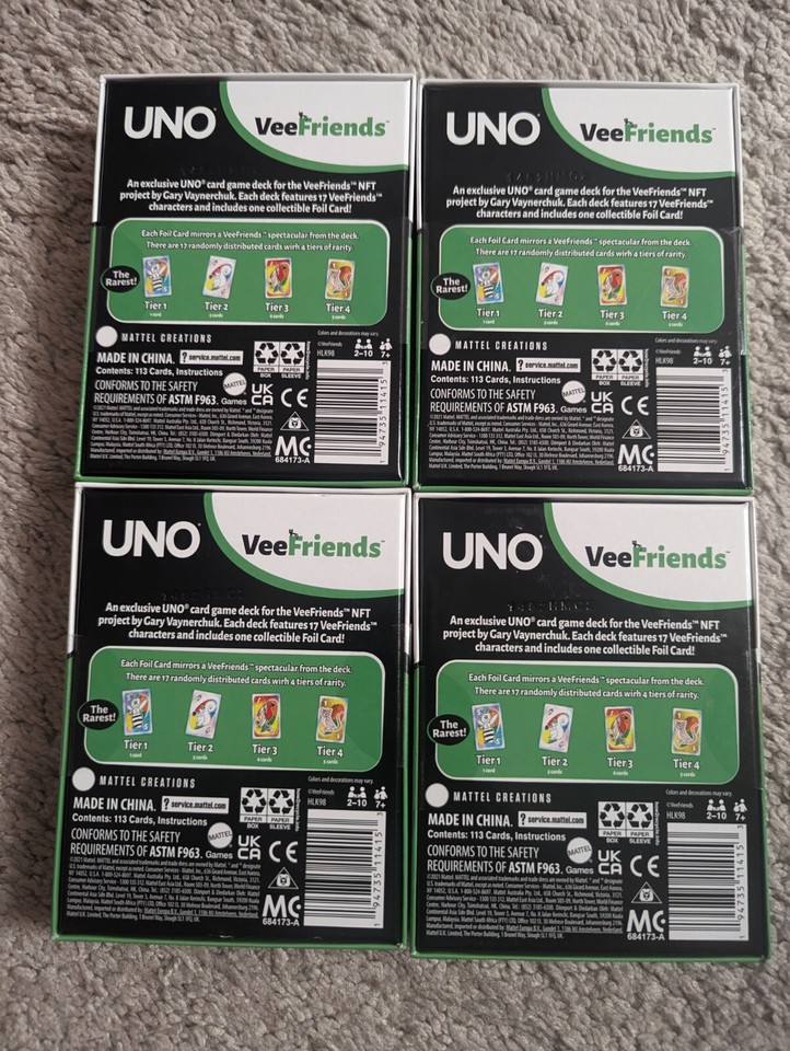 New & Sealed VEEFRIENDS UNO CARD GAME - Gary Vee Vaynerchuk Mattel | eBay
