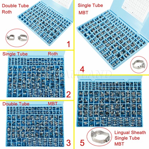 Ortho 1st Molar Bands Convertible Roth MBT Double/Single Tube 5 size ...