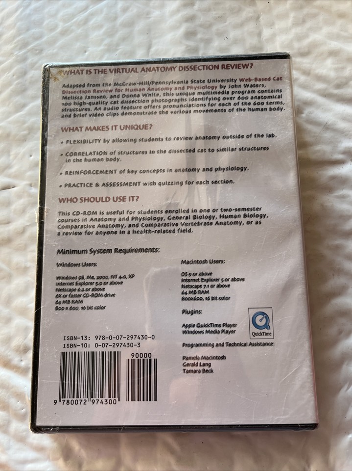 Virtual Anatomy Dissection Review 2.0 Hybrid version CD-ROM ...