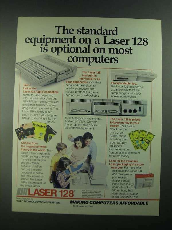 1988 Laser 128 Computer Ad - Optional on Most Computers | eBay