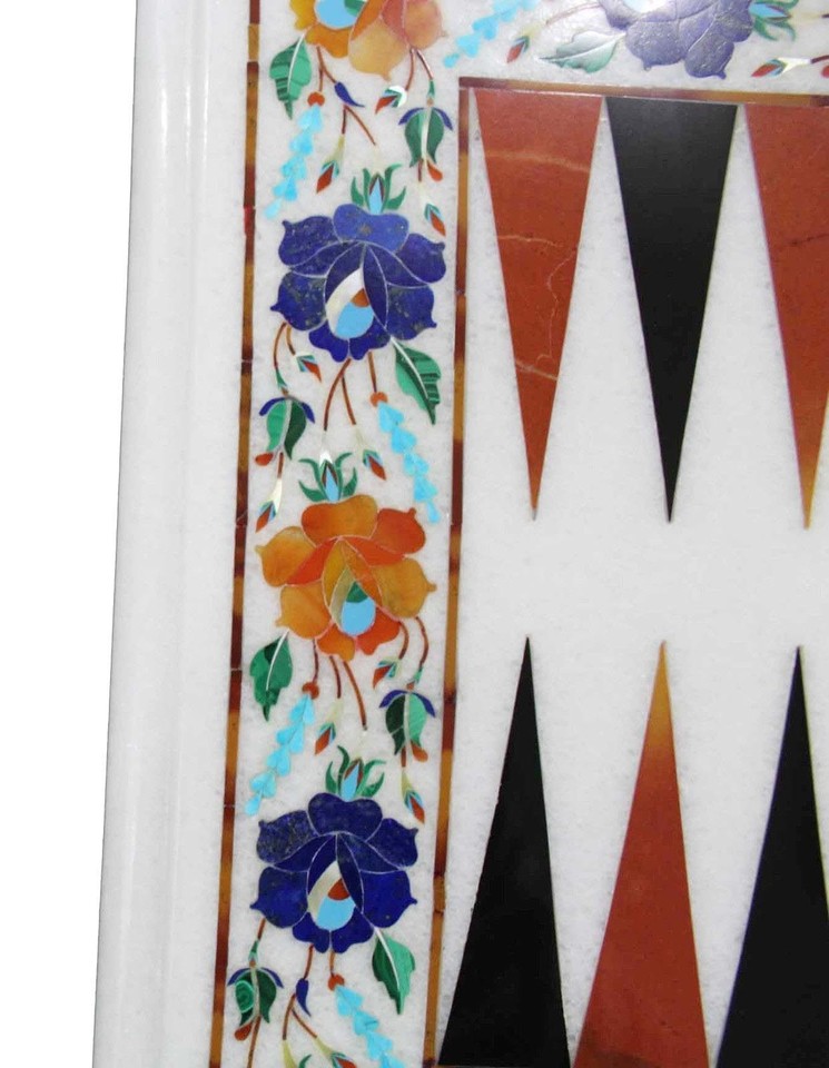 18" x 12" Marble game Coffee Table Top Pietra Dura Work art Home Decor ...