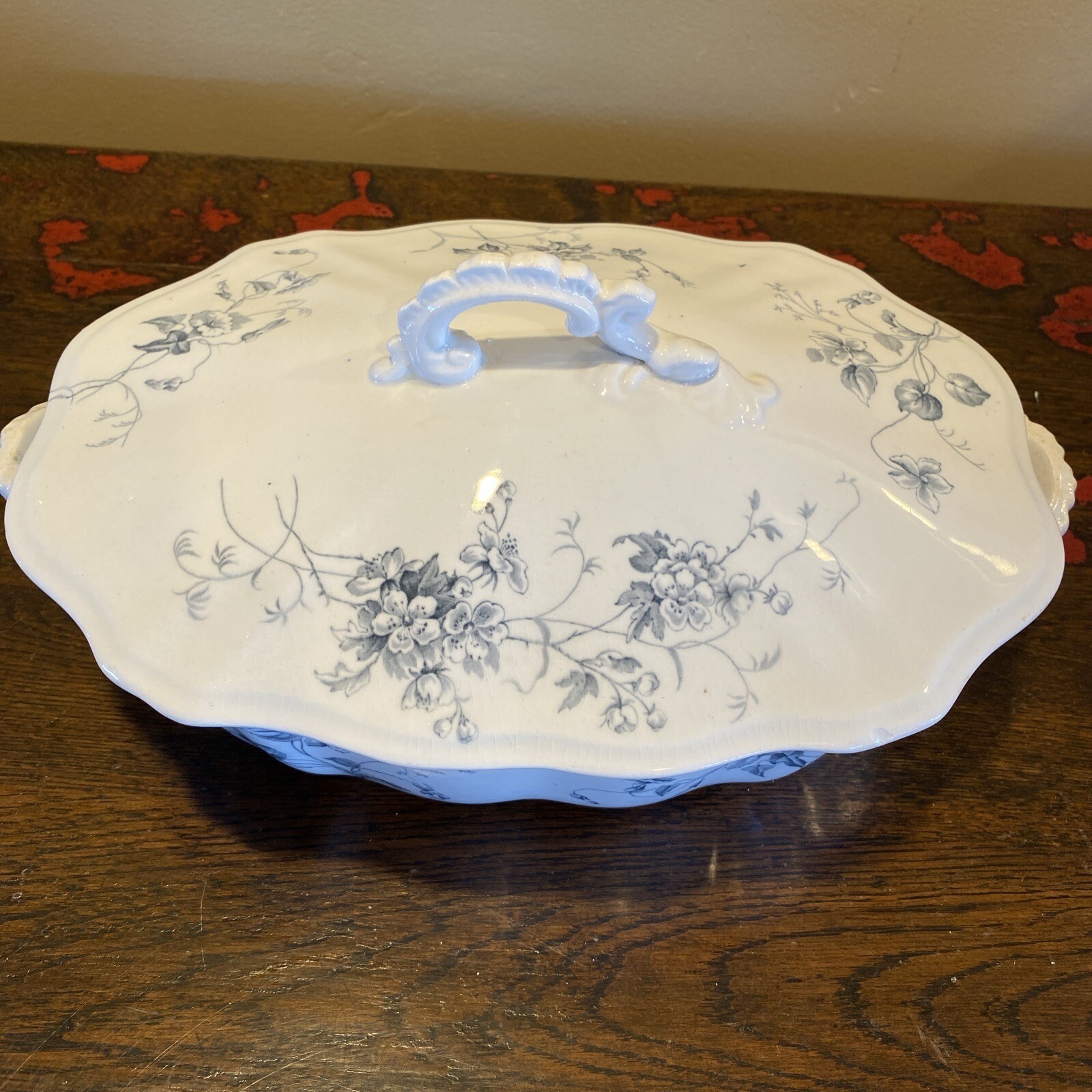 Antique JHW & Sons Hanley England Semi Porcelain Lidded Serving Bowl | eBay