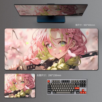 Anime Demon Slayer Kanroji Mitsuri Keyboard Mouse Pad Computer Desk Pad ...